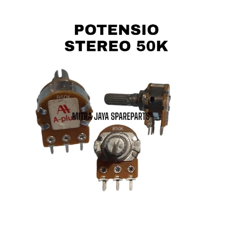 Jual POTENSIO STEREO 50K STEREO POTENSIO METER 50K VR 50K VARIABEL ...