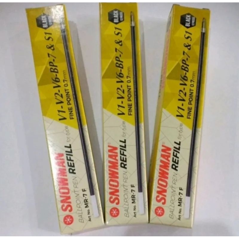 Jual refil pulpen snowman / isi pulpen hitam / isi pulpen snowman ...