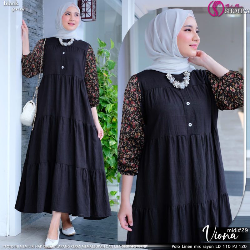 Jual midi dress motif terbaru cantik dan elegan | Shopee Indonesia