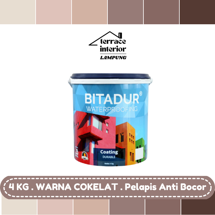 Jual Cat Pelapis Anti Bocor Bital Asia Bitadur Warna Cokelat 4 KG ...