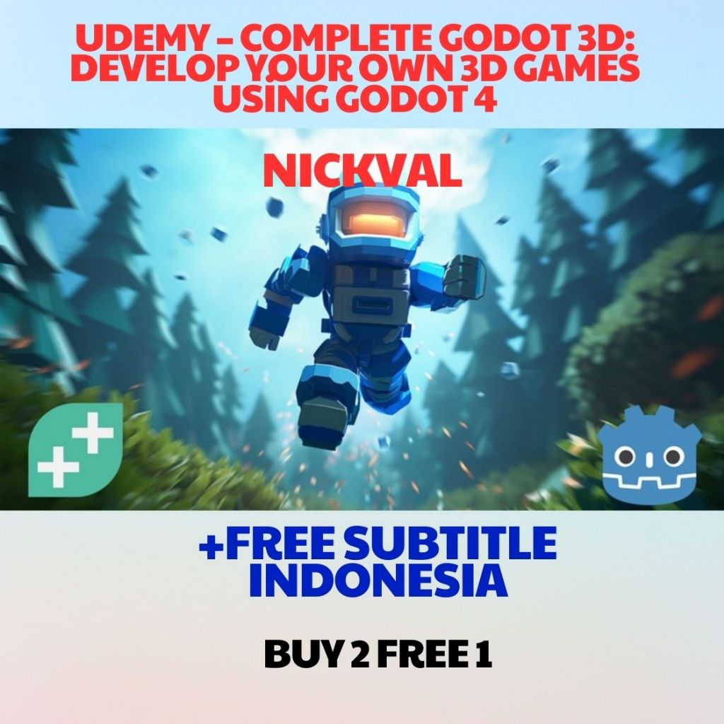 Jual Udemy – Complete Godot 3D: Develop Your Own 3D Games Using Godot 4 | Shopee Indonesia
