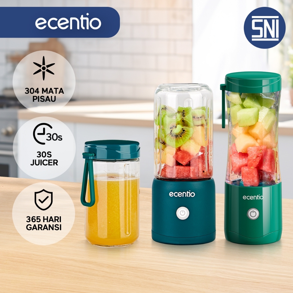 Jual ecentio blender 8 mata pisau 2 botol+6 pisau Pembuat Jus Portable elektrik juicer Ice ...