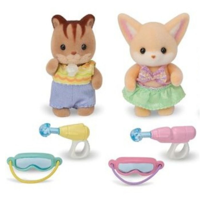 Jual [BACA DESKRIPSI] Sylvanian Fennec Fox dan Squirrel dari Set Pool ...