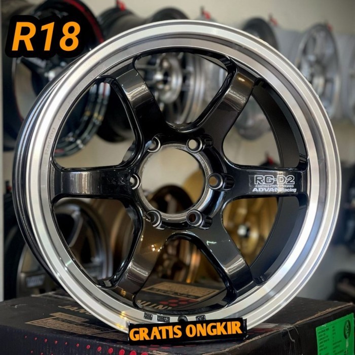 Jual velg mobil racing r18 ADVAN RG D2 LEBAR 9 ring 18 velg racing mobil fortuner pajero triton ...