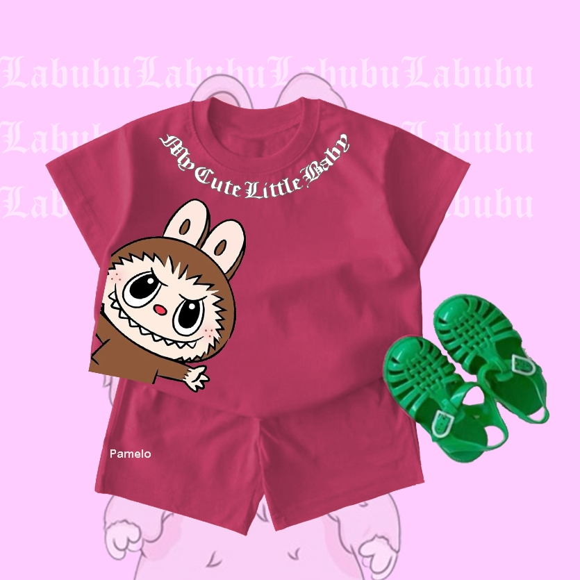 Jual Pamelo.id Setelan Anak The Monster Labubu Katun Combed 24s One Set ...