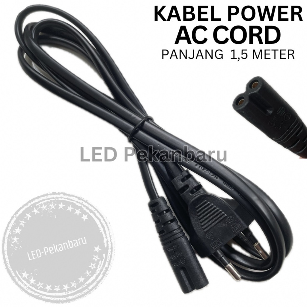Jual KABEL POWER LISTRIK ANGKA 8 AC CORD TV LCD / LED / PRINTER / RADIO ...