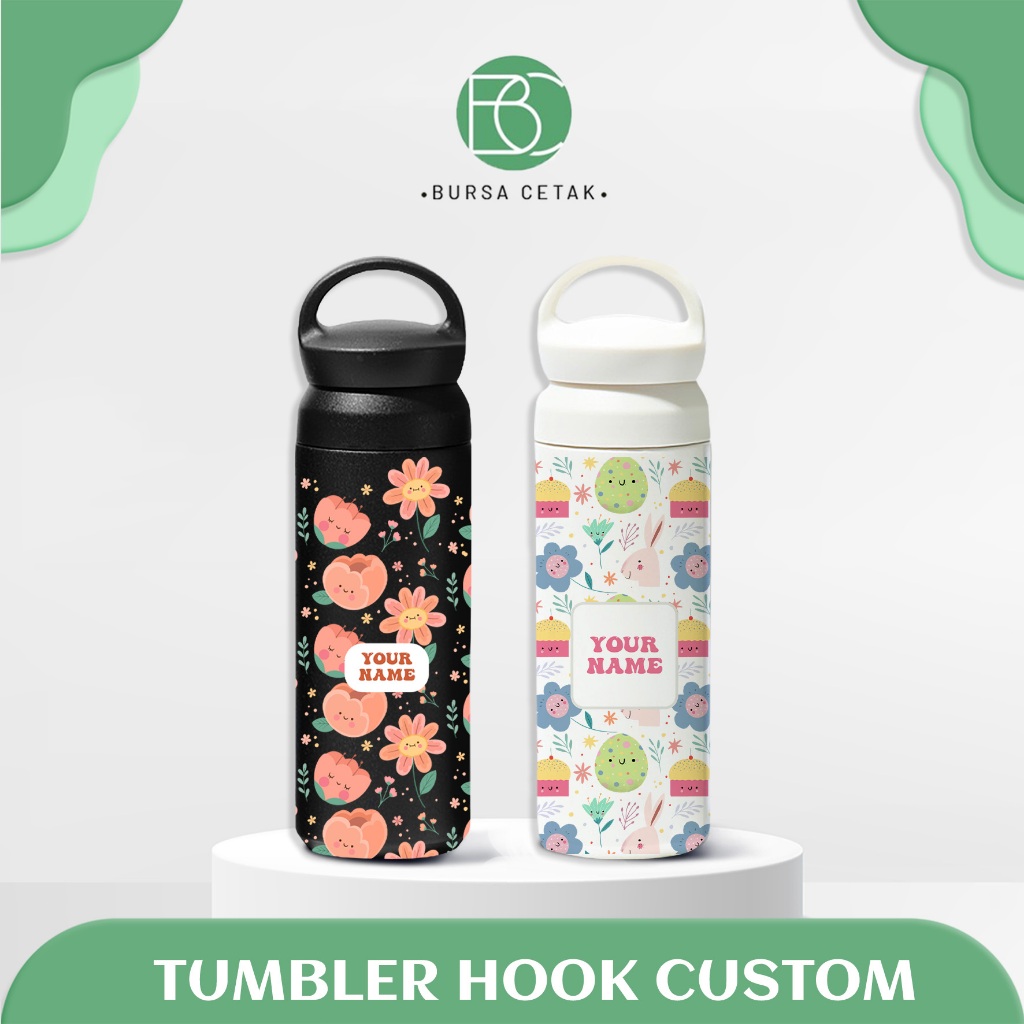 Jual BURSA CETAK - Print Tumbler Travel Hook Print UV Custom Nama / Cetak Souvenir Botol Minum ...