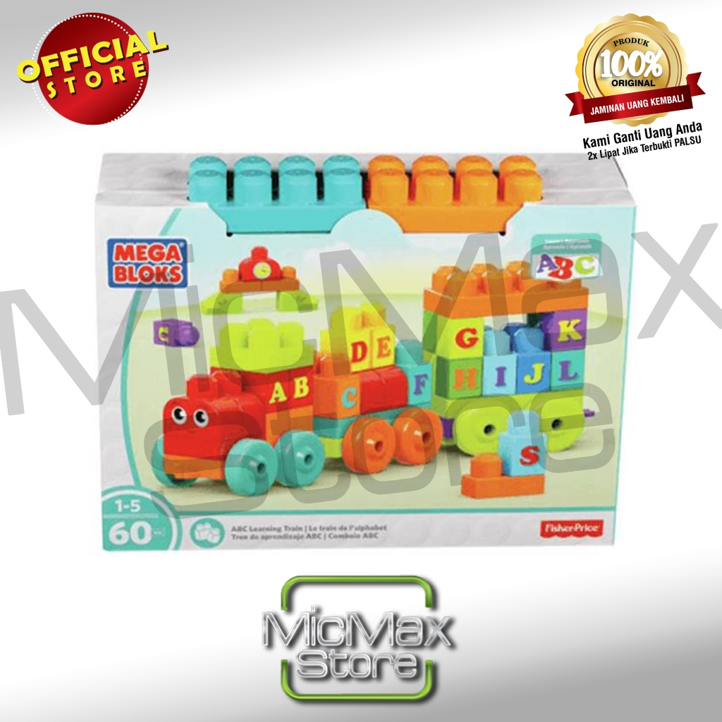 Jual Mega Bloks MEGABLOKS ABC Learning Train DXH35 | Shopee Indonesia
