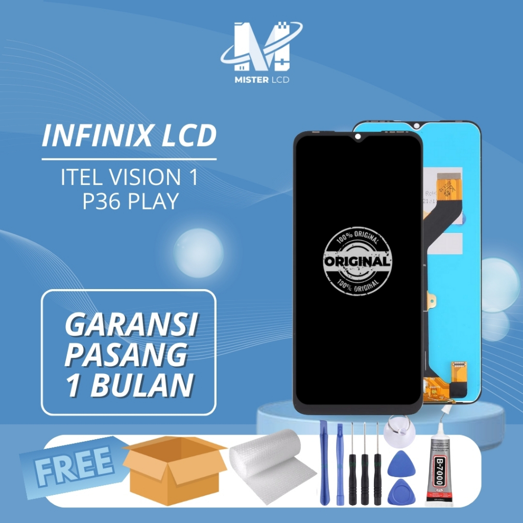 Jual LCD INFINIX ITEL VISION 1 / P36 PLAY FULLSET ORIGINAL FREE LEM ...
