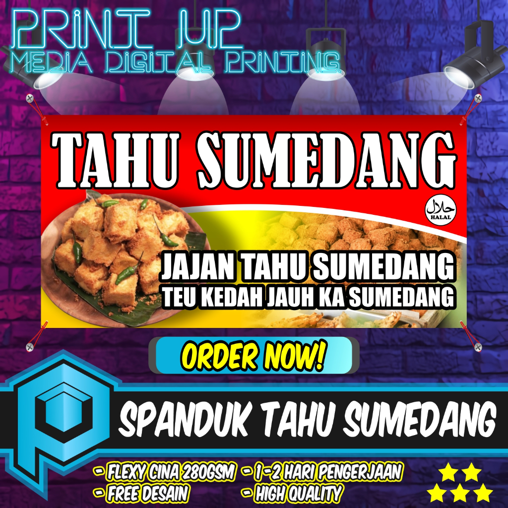 Jual BANNER SPANDUK TAHU SUMEDANG 200 X 100 / DESAIN SUKA SUKA / BISA ...