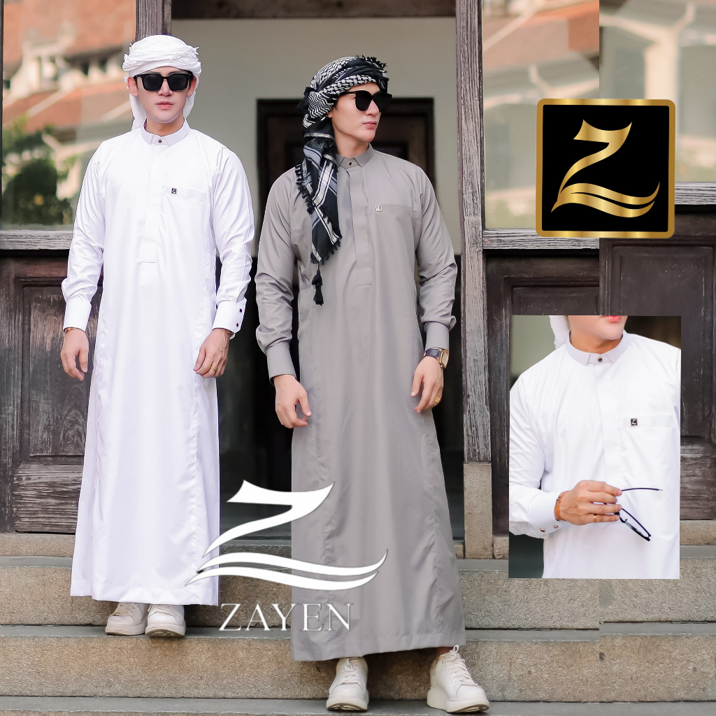Jual Jubah Pria Muslim Slimfit Jubah Gamis Pria panjang Manset busana ...