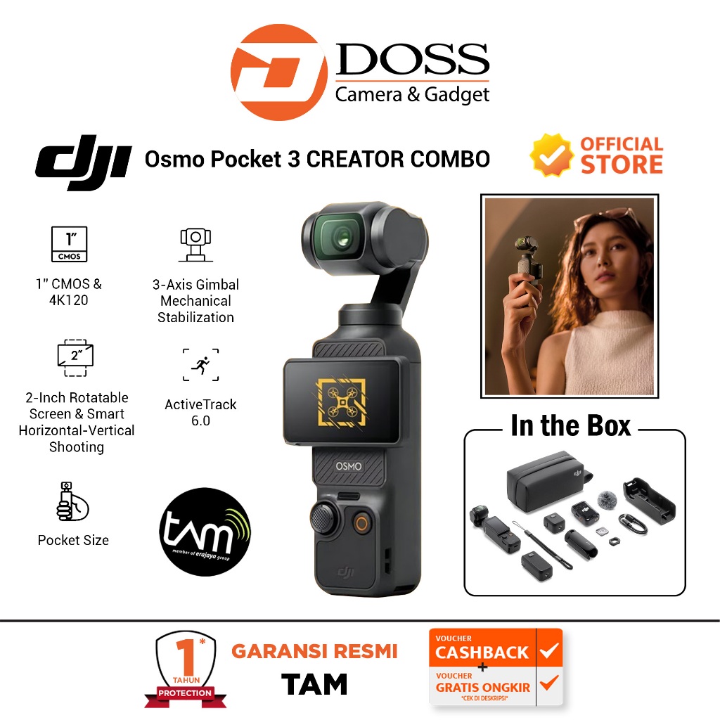 Jual DJI Osmo Pocket 3 Creator Edition Action Camera DJI Pocket 3 Action Cam | Shopee Indonesia