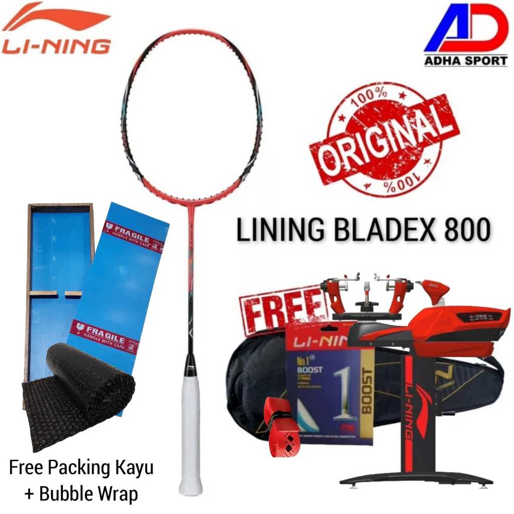 Jual Raket Badminton Lining BladeX 800 3U / 4U Original Bulutangkis ...