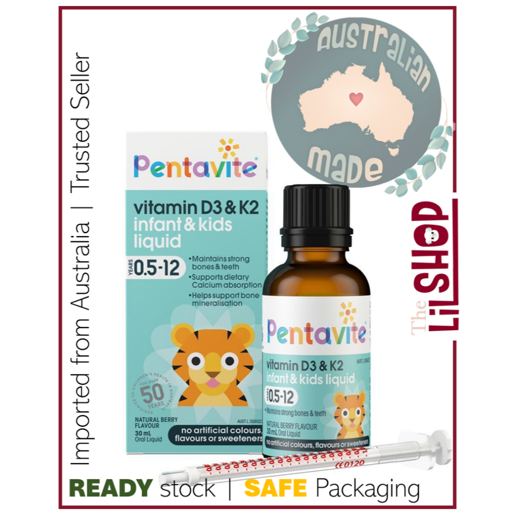 Jual Pentavite Vitamin D3 & K2 D3K2 Kids Liquid 30ml - 100% ORIGINAL ...