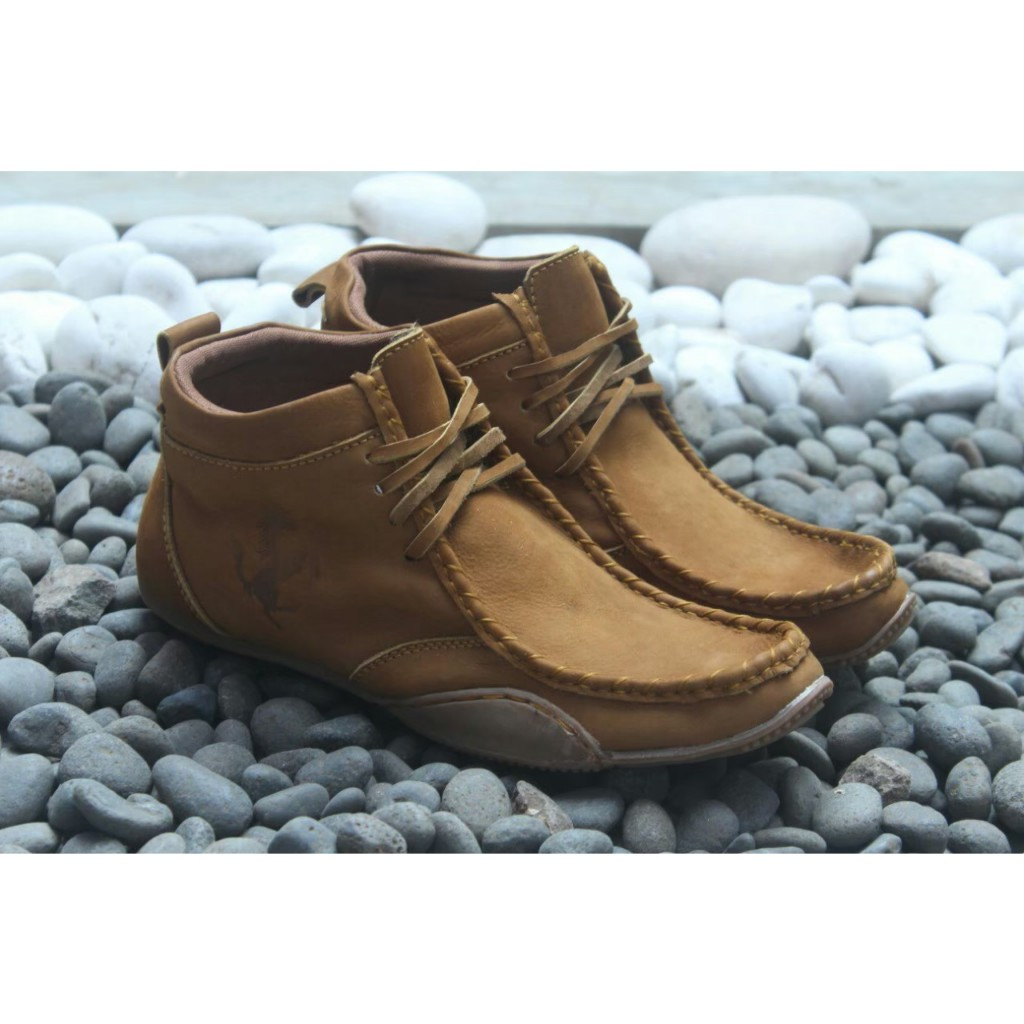 Jual Sepatu Boots Pria Boots Simpel Boot Cowok Tali Formal Asli Kulit ...