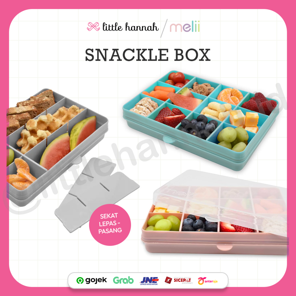 Jual Melii Baby Snackle Box Kotak Snack Sensory Snack Box - Kotak Snack ...