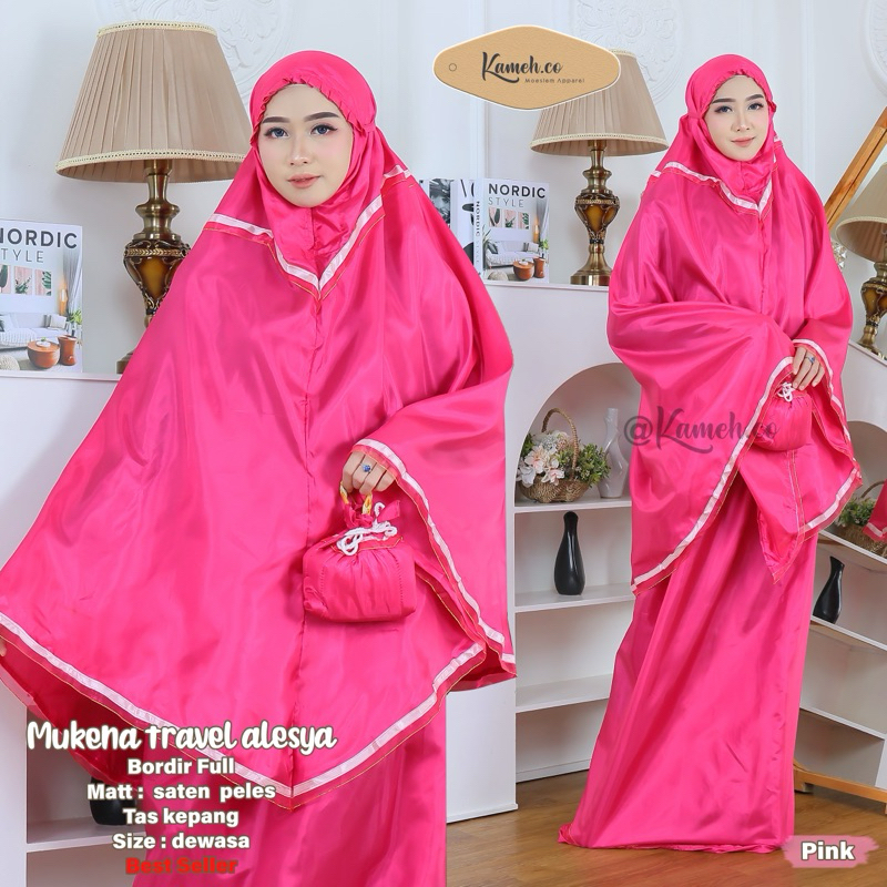 Jual Mukena Teaveling Satin Tas Kepang Cantik | Praktis | Mudah Dibawa ...