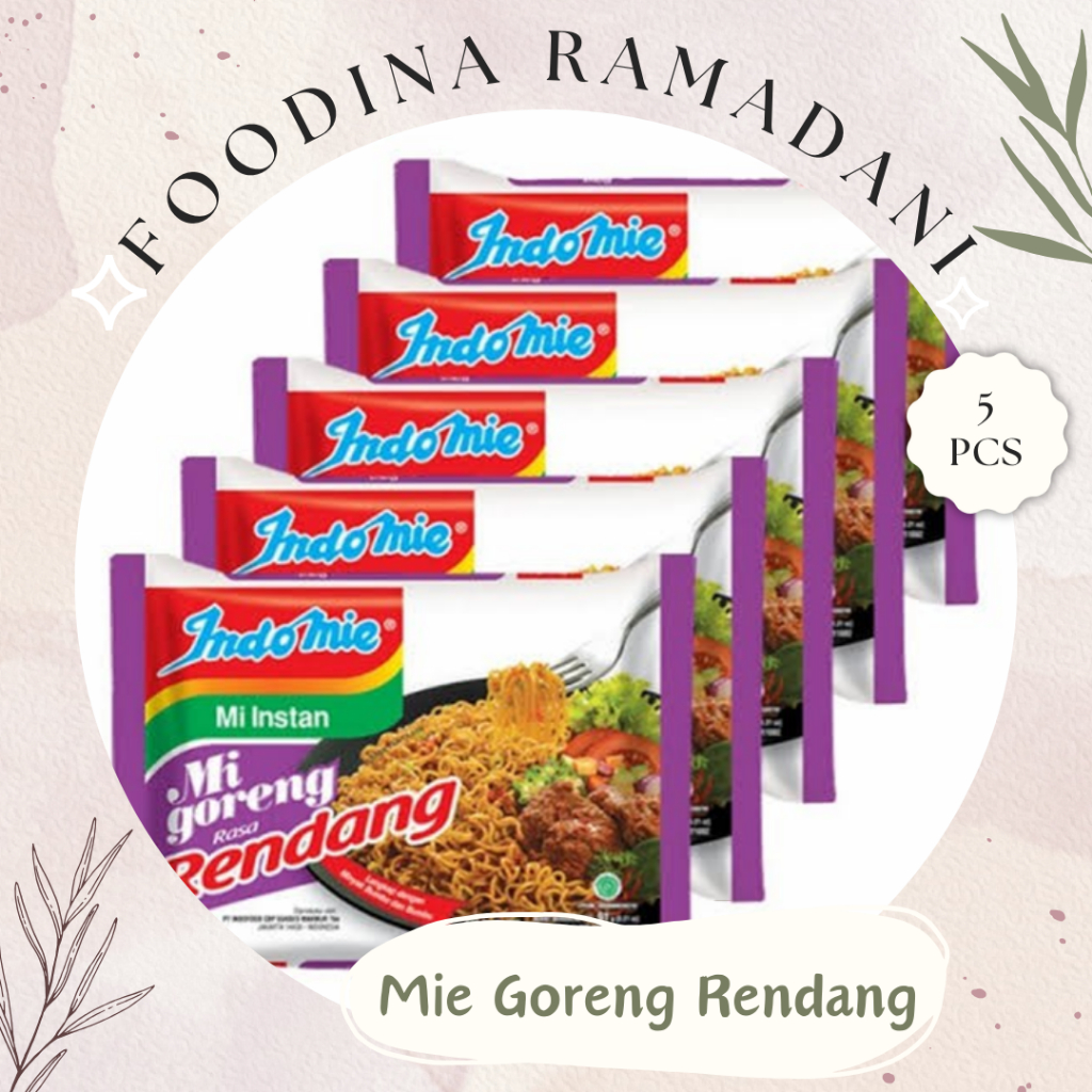 Jual INDOMIE GORENG Rasa Rendang - Mi Instan Indomie [ Isi 5 Bks ...