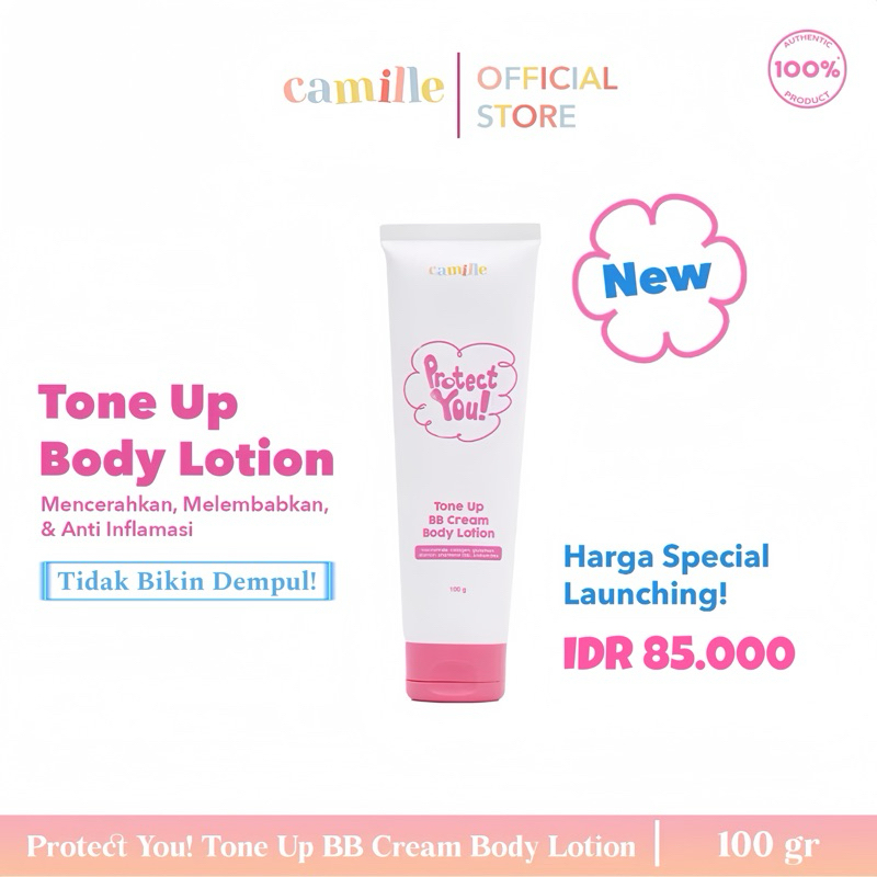 Jual Body Lotion Tone Up Camille Protect You BB Cream Body Lotion ...