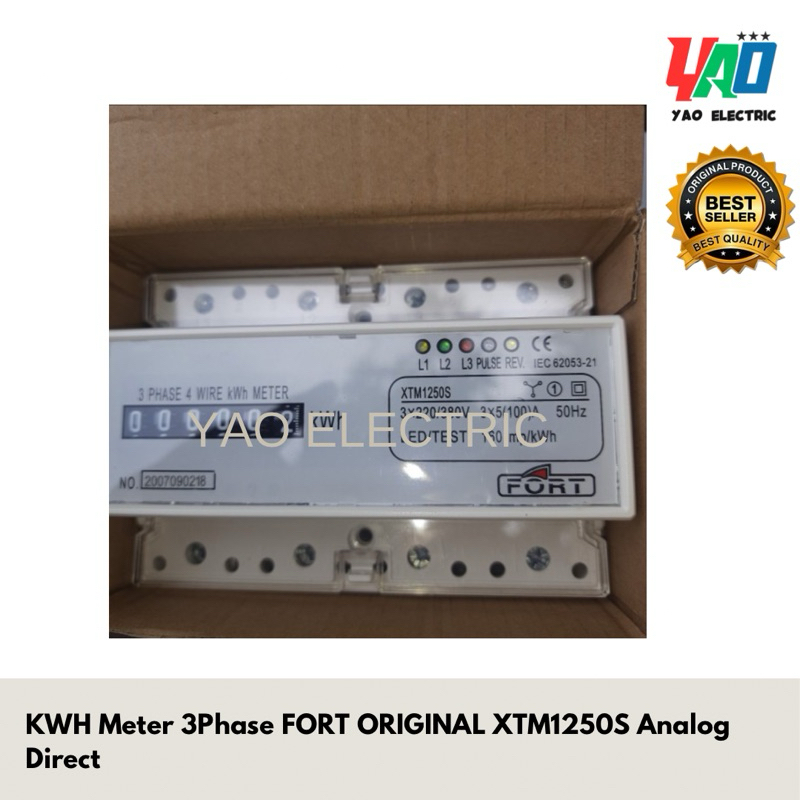 Jual KWH Meter 3Phase FORT ORIGINAL XTM1250S Analog Direct | Shopee Indonesia