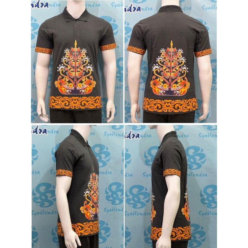Jual Kaos POLO motif DAYAK/polo batik dayak premium/kaos motif dayak ...
