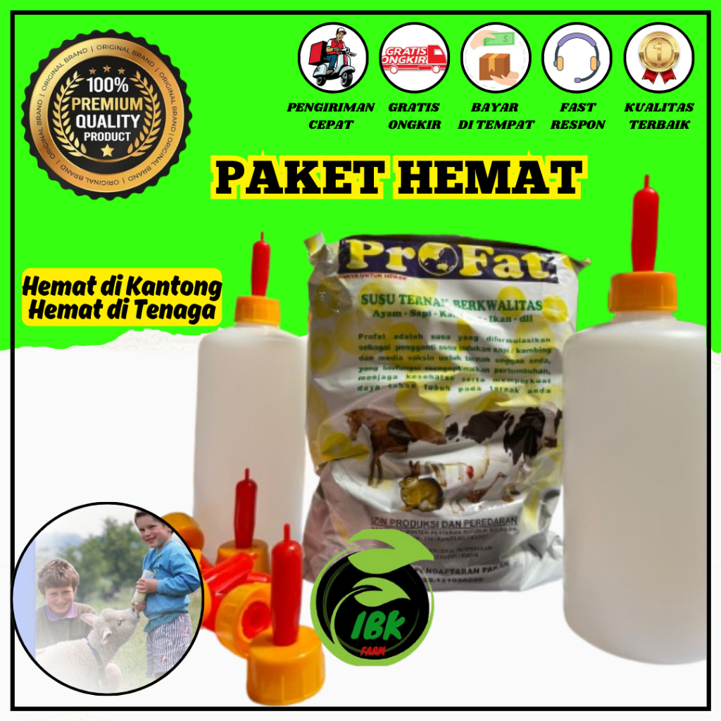 Jual Paket Susu Profat Dot Botol Susu Sapi Kambing kerbau Botol 500 ML ...