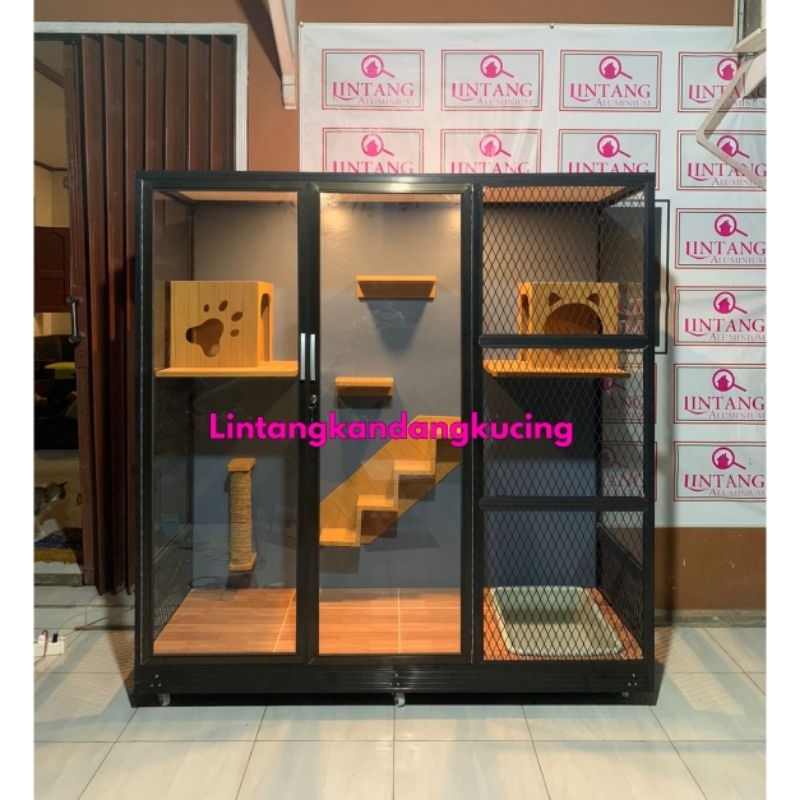 Jual Kandang kucing minimalis kandang kucing aluminium kandang kucing ...