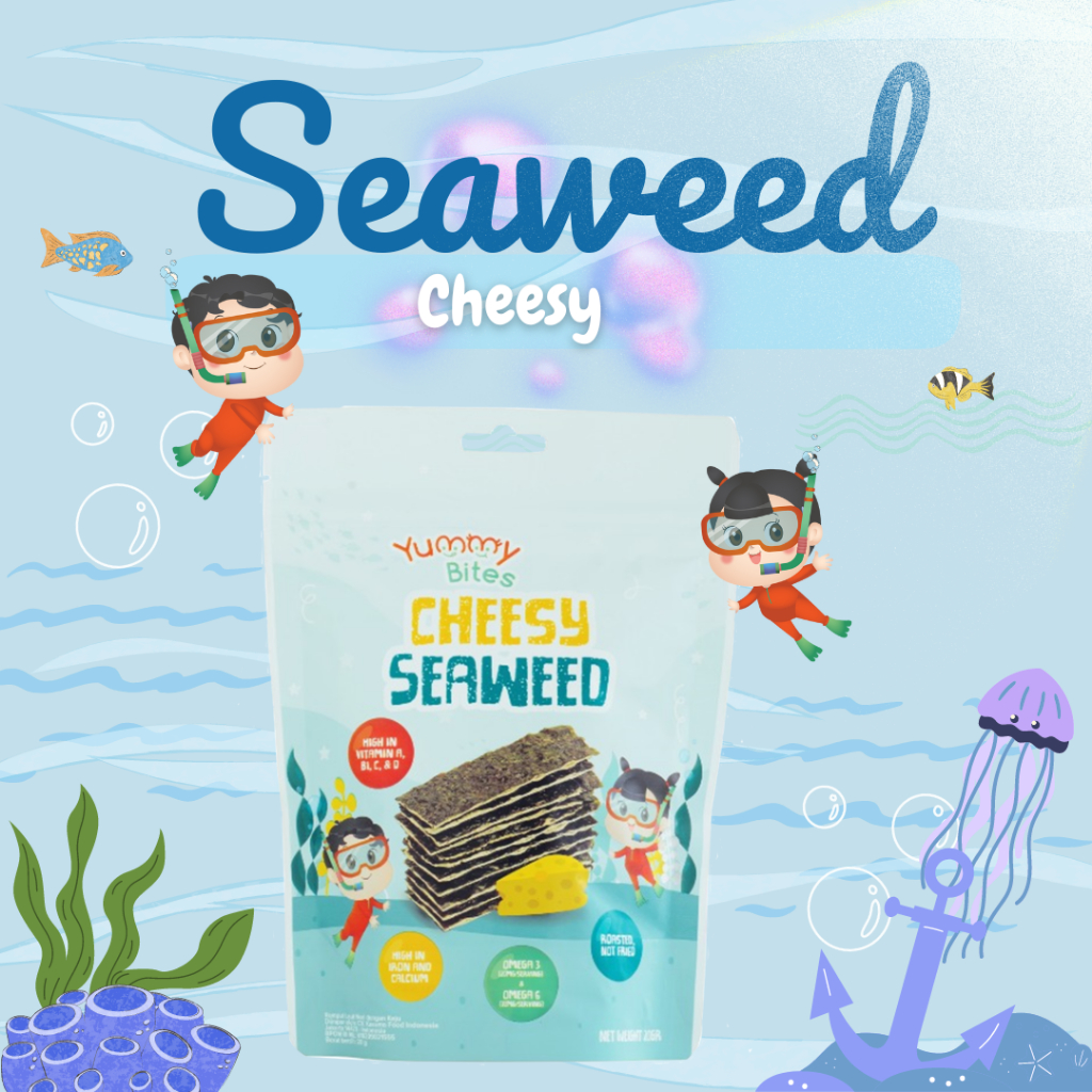 Jual Yummy Bites Cheesy Seaweed 30g - Camilan Rumput Laut Bayi - Rumput ...