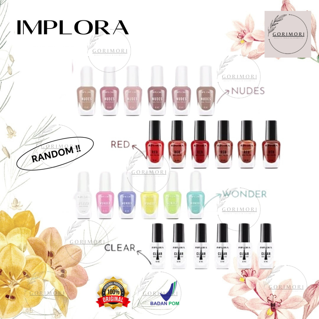 Jual [𝙂𝙊𝙍𝙄𝙈𝙊𝙍𝙄] NEW IMPLORA NAIL POLISH - KUTEX IMPLORA RED CLEAR ...