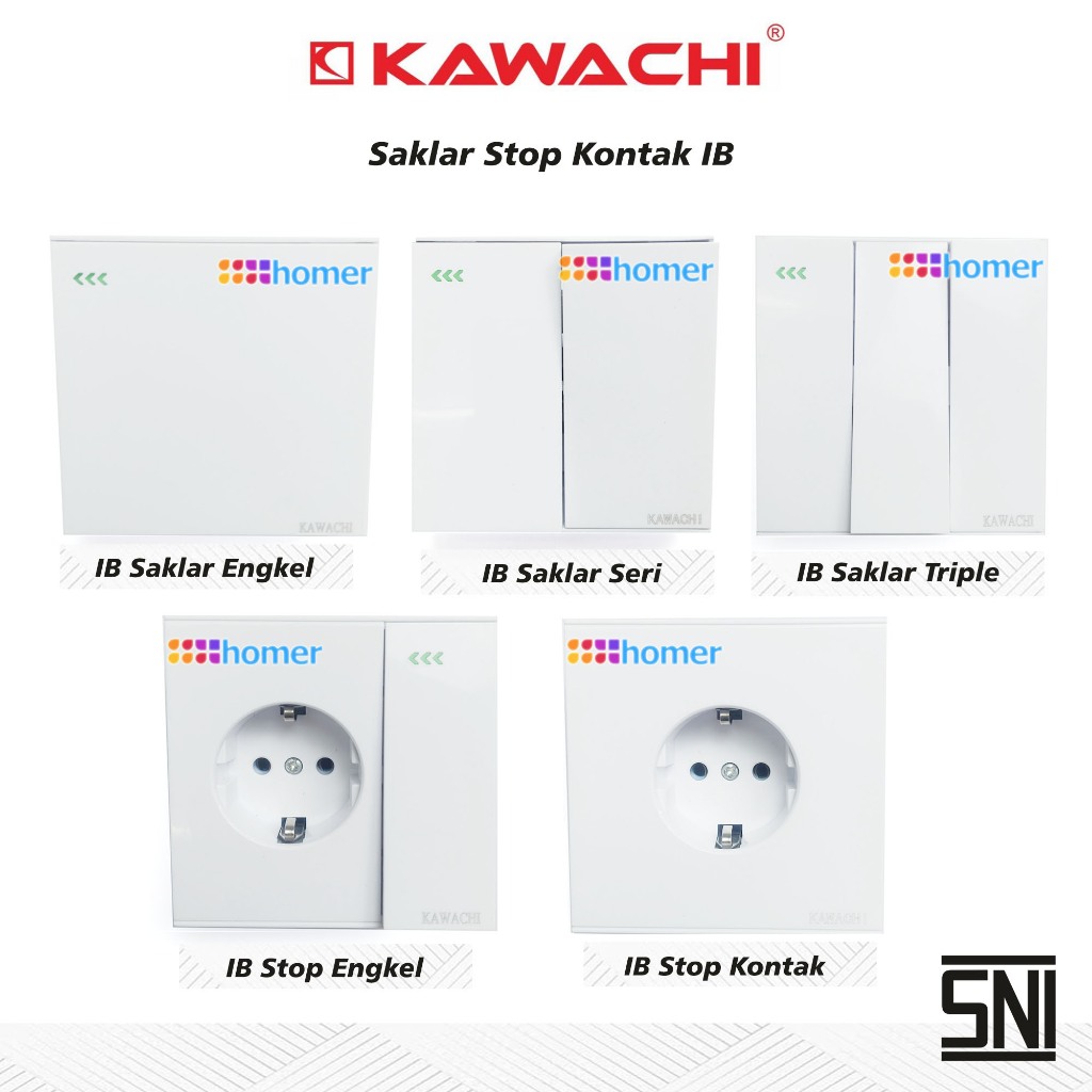 Jual KAWACHI Saklar listrik Stop Kontak IB Inbow Ori Kualitas Bagus SNI ...