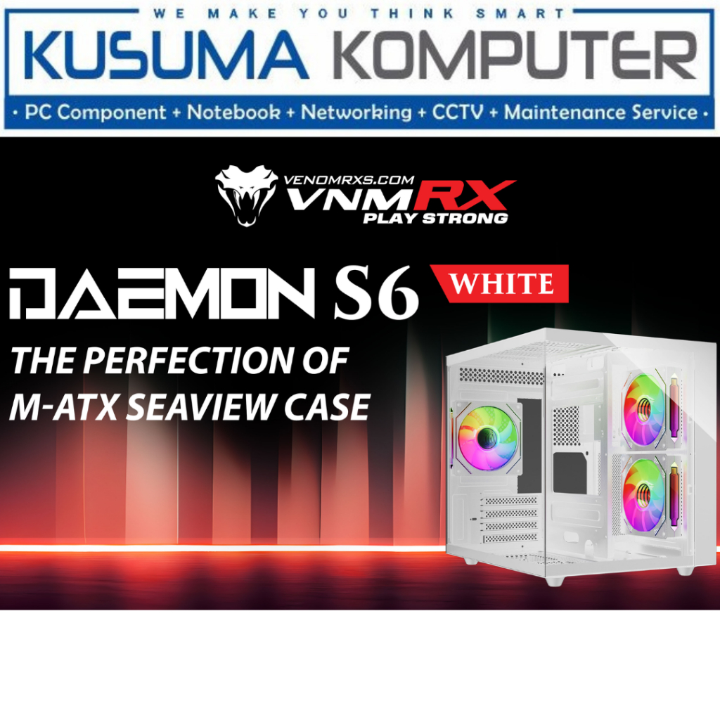 Jual Venomrx Daemon Continental S6 White Micro ATX Casing PC Gaming ...