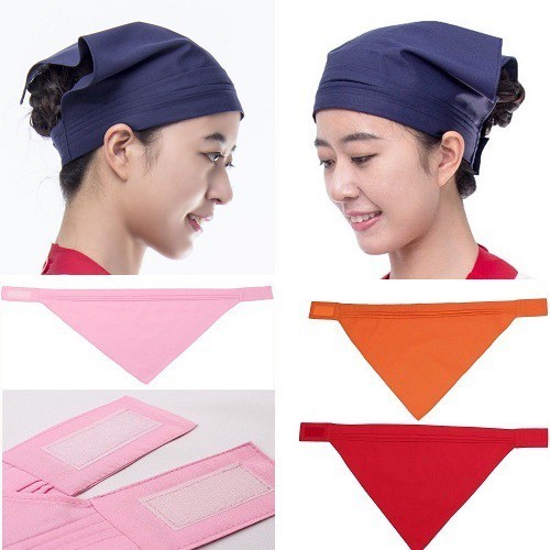 Jual Topi Koki Segitiga Velcro Topi Pekerja Pabrik Topi Koki Topi Chef ...