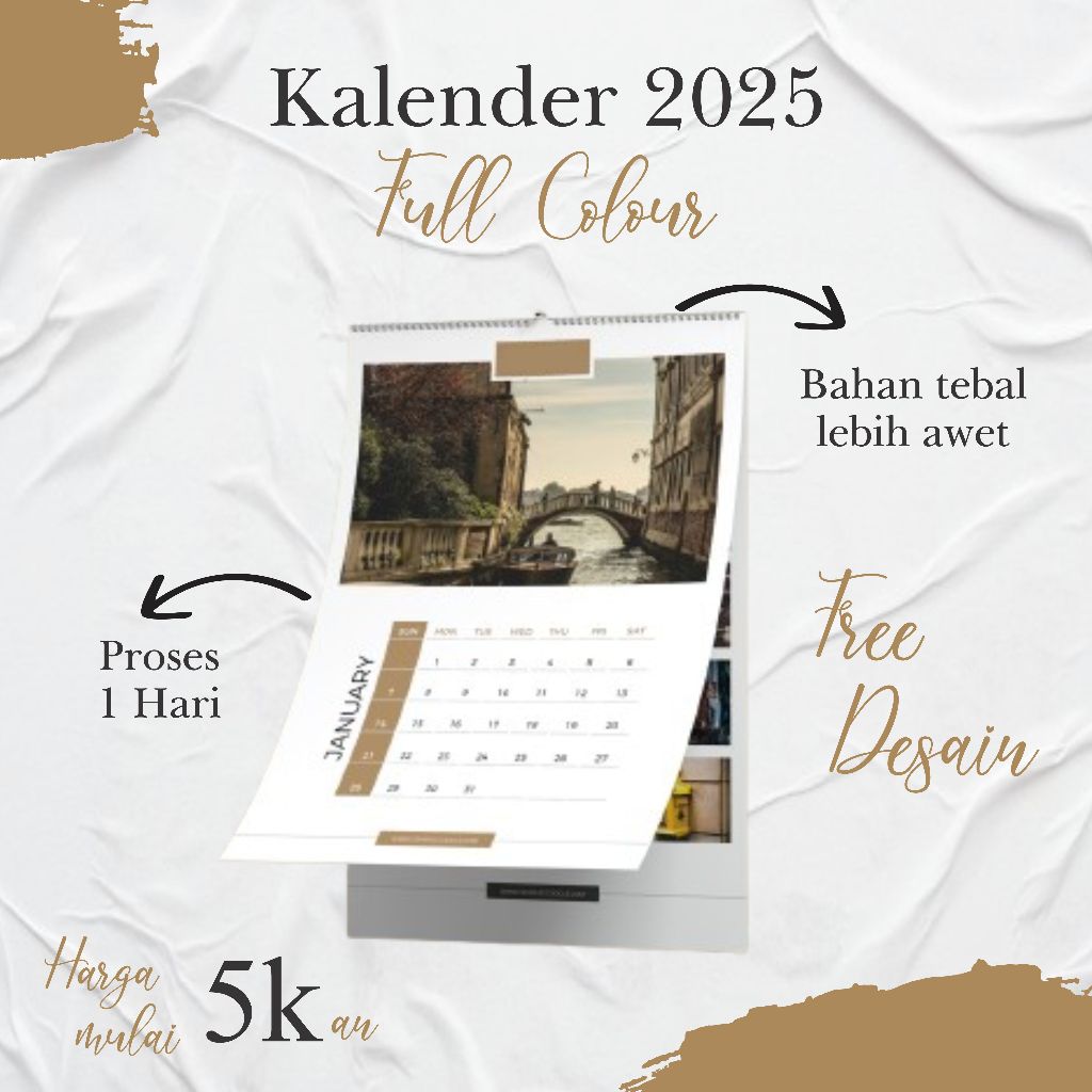 Jual KALENDER 2026 CUSTOM BEBAS DESAIN (MURAH) READY UK 32x47 MINIMAL ...