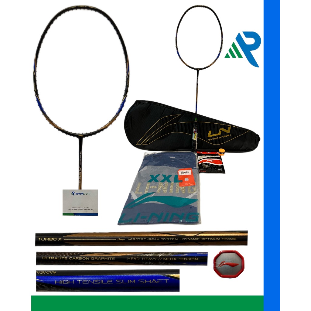 Jual Raket Badminton LINING TURBO X80 III free Senar,Kaos,Grip Rp400 ...
