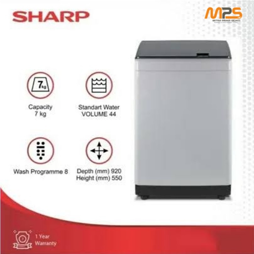 Jual Mesin Cuci 1 Tabung Sharp ES-M7000P-GG - 7KG | Shopee Indonesia