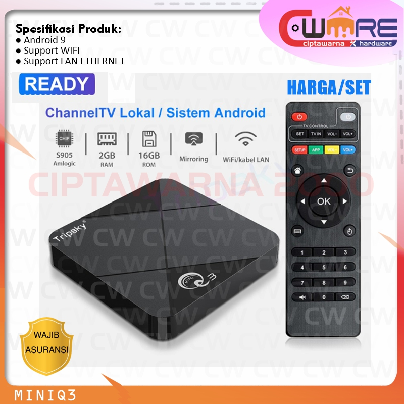 Jual Android TV BOX MINIQ3 Ram 2GB Rom 16GB Q3 Android 9 STB Tv Box 4K Smart TV Box | Shopee ...