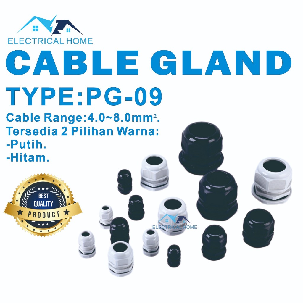 Jual Cable Gland PG9 / 4~8mm (Putih/Hitam). | Shopee Indonesia