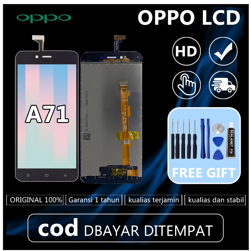 Jual LCD oppo a71 HD TOUCHSCREEN ORIGINAL 100% FULL SET【ORIGINAL Garansi 1 tahun 】 | Shopee ...