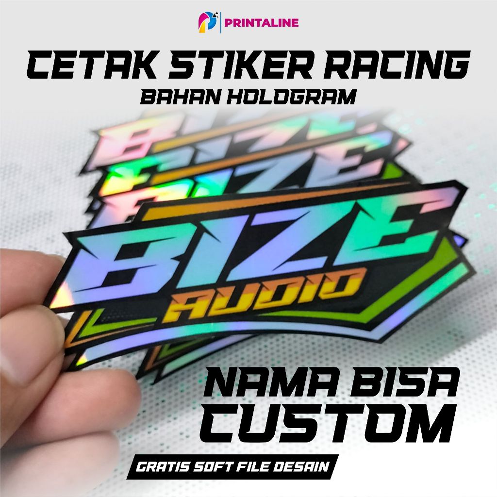 Jual STIKER RACING HOLOGRAM CUTOM | STIKER SOUND SYSTEM | Shopee Indonesia