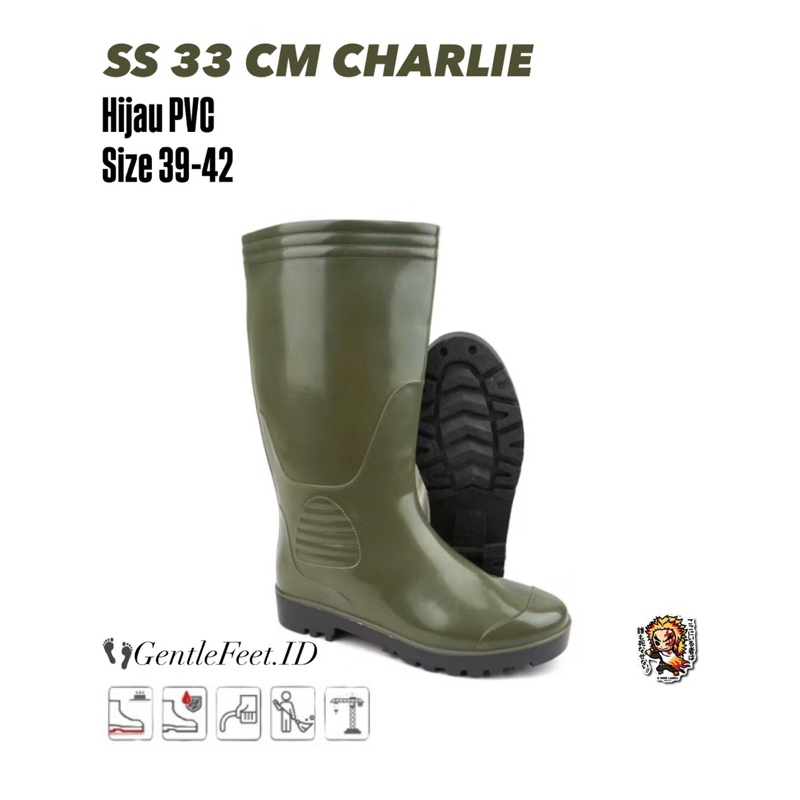 Jual SEPATU BOOT TINGGI KARET PVC HIJAU - Sepatu Karet Lokal Anti Air ...