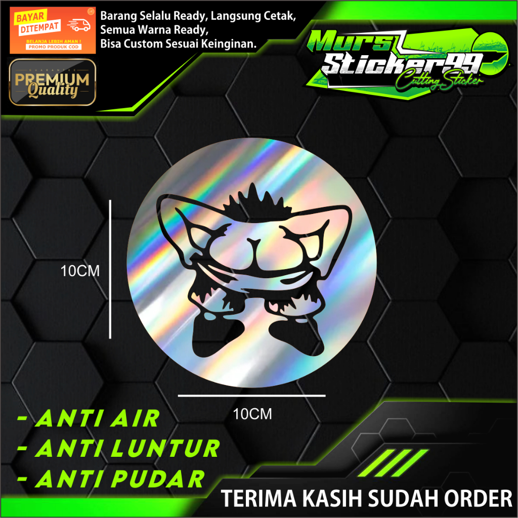 Jual Sticker Cutting MEME LUCU BULAT MODEL 1 Cocok Untuk Motor Dan ...