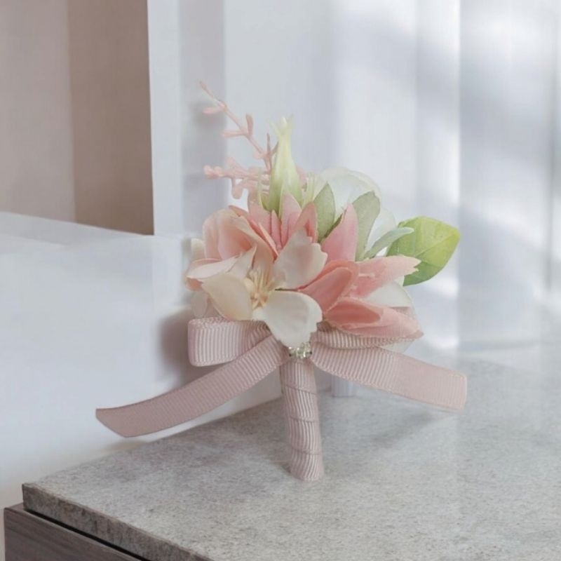 Jual boutonniere korsase corsage jas bunga dada groom wedding pengantin ...