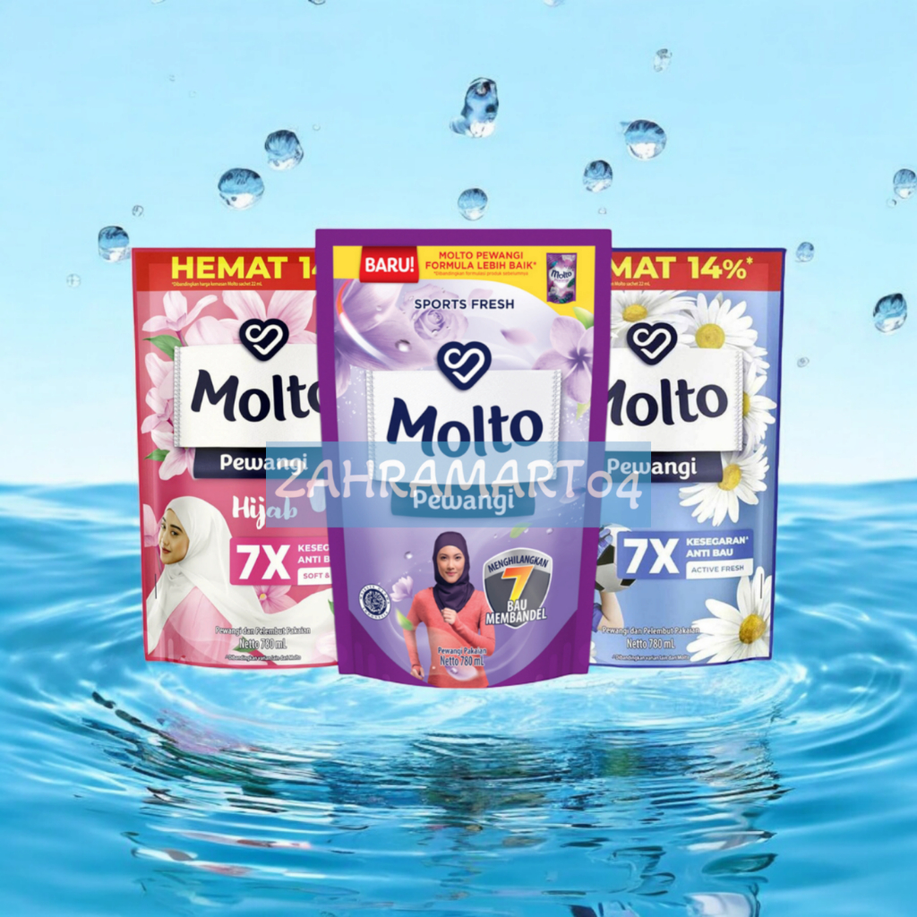 Jual Molto Pelembut & Pewangi Hijab Soft Refill 780 mL | Shopee Indonesia