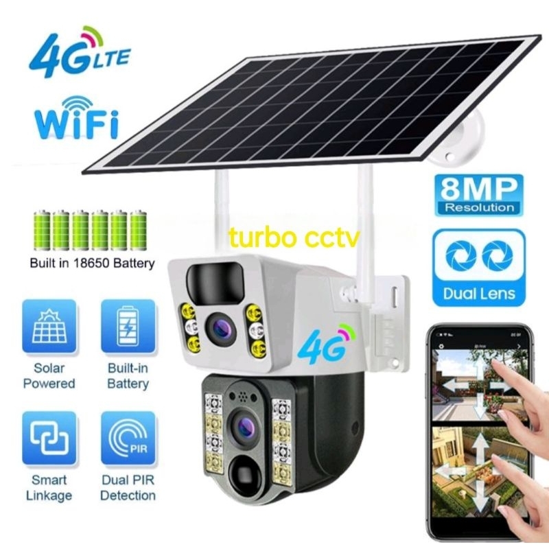 Jual V380 Pro IP CAMERA SIMCARD 4G PTZ OUTDOOR DUA CAMERA BATTERY & SOLAR PANEL | Shopee Indonesia