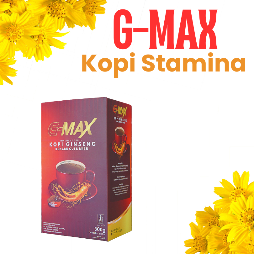 Jual Kopi G-MAX Rasa Ginseng Penambah Stamina Pria Dewasa Kuat Tahan Lama 1 Sachet @30 Gram ...