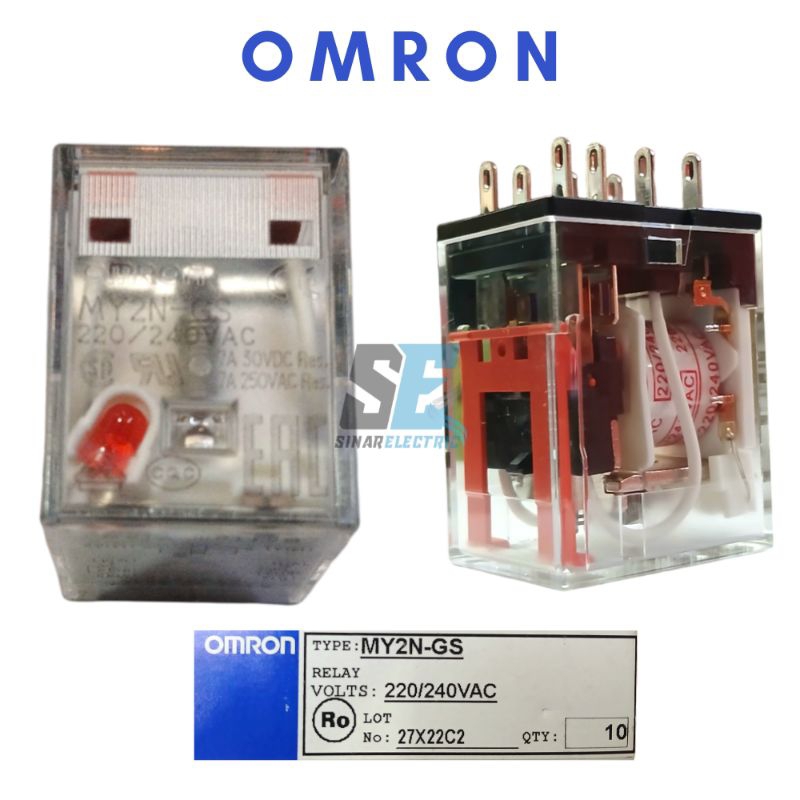 Jual Omron Relay MY2N-GS MY4N-GS MY4-GS 220-240VAC | Shopee Indonesia