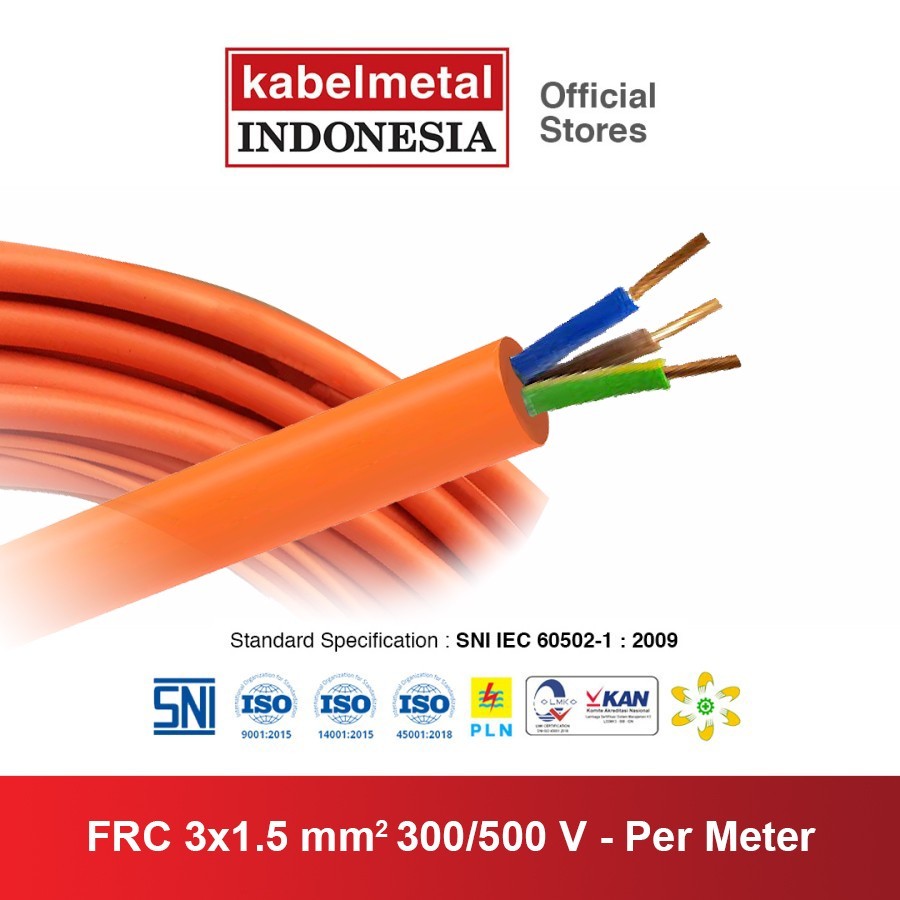 Jual Kabel N2XY (Fire Resistant FRC F750) 3x1.5 mm Per Meter kabelmetal INDONESIA - Kawat ...