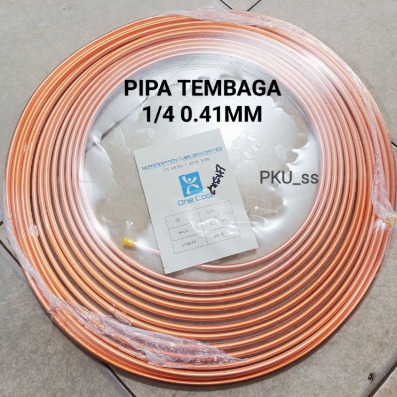 Jual Pipa Tembaga / Pipa AC Kulkas 1/4 & 3/16 Meteran /Pipa Tembaga ...