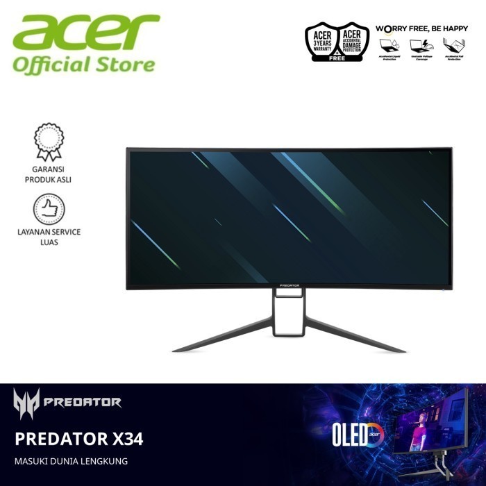Jual ACER Predator X34-X UltraWide Oled 240Hz Gaming Monitor | Shopee ...
