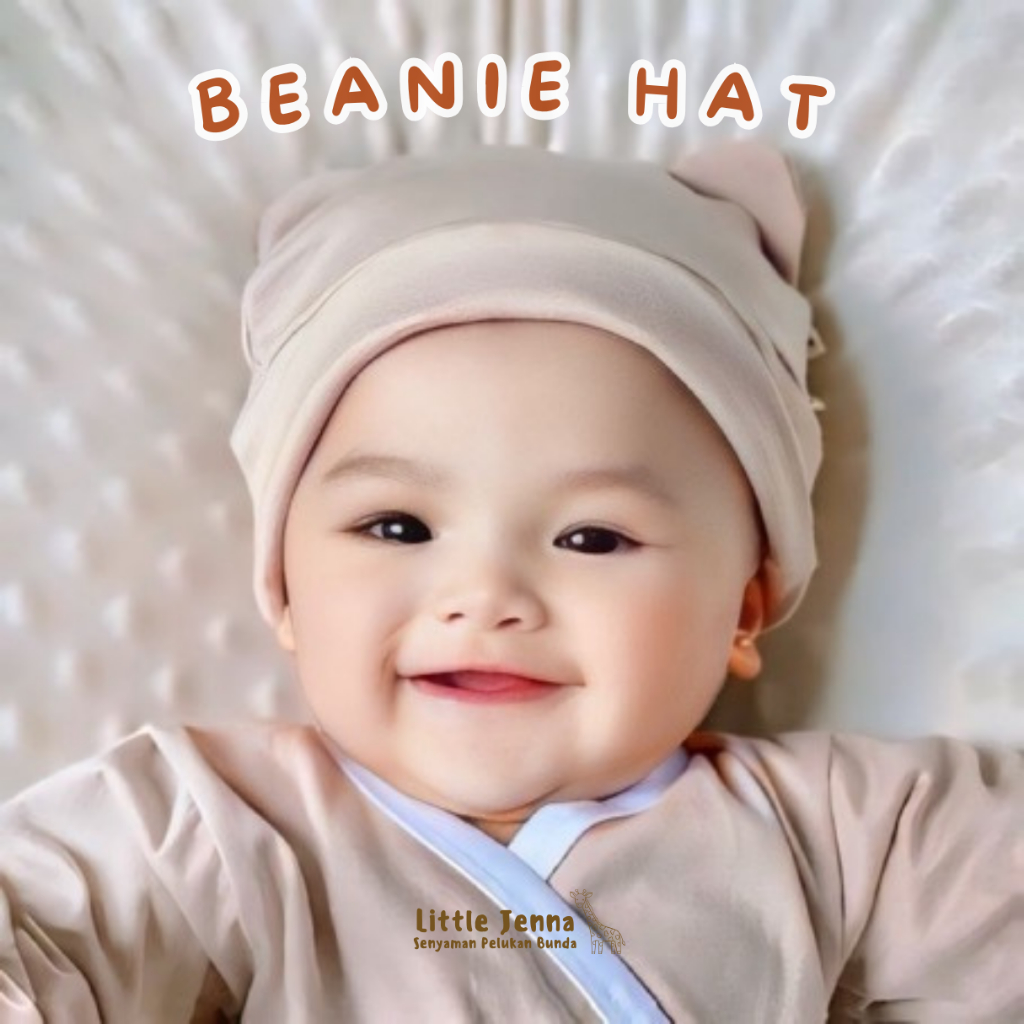 Jual LITTLE JENNA - Beanie Hat Topi Bayi Topi Panda 100% Rib Cotton ...